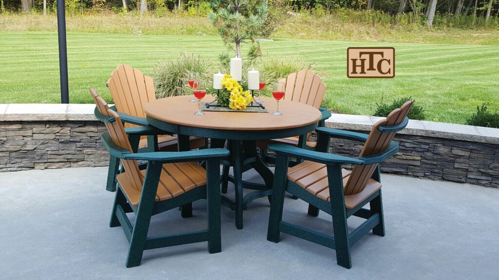 Round Outdoor Dining Table - Adirondack Furniture